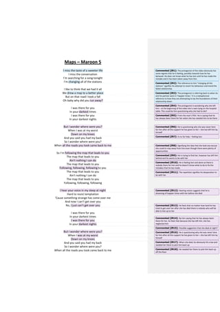 Maps lyric analysis | PDF