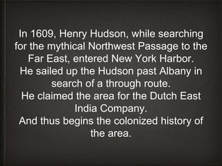 The History of New York City Up To The Revolution | PPTX