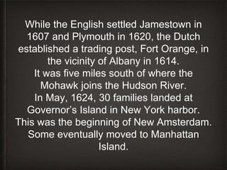 The History of New York City Up To The Revolution | PPTX