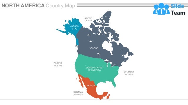 Maps Of North America Continent Region Countries In Powerpoint | PPT