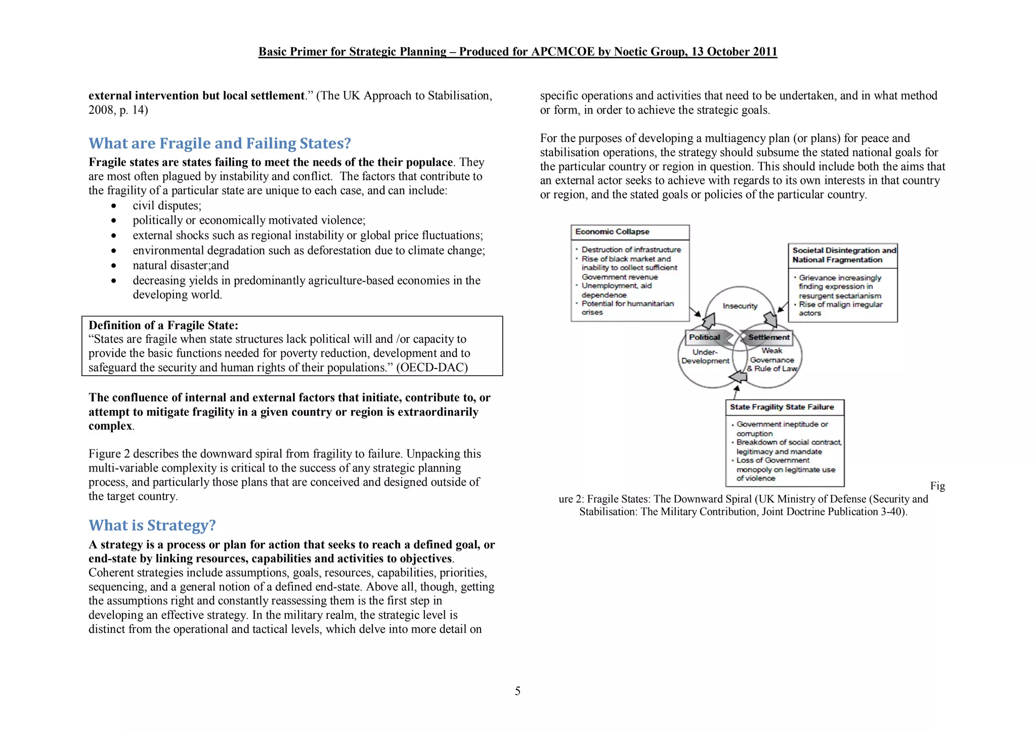 Basic Primer for Strategic Planning | PDF