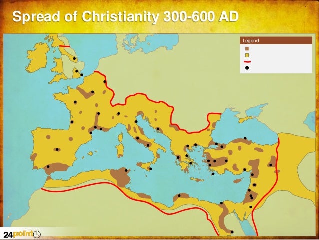 the spread of christianity map