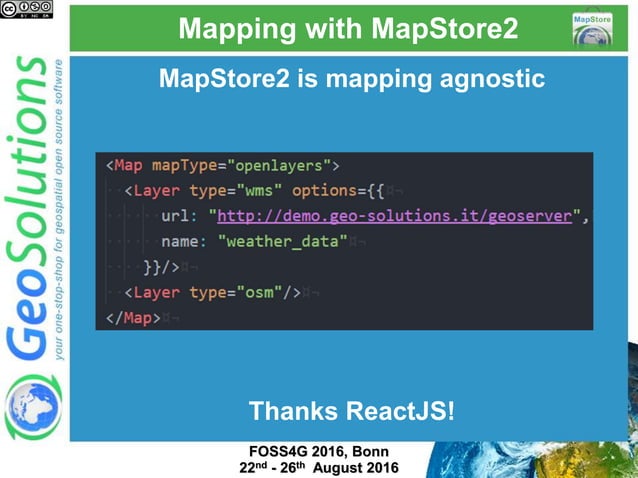 MapStore 2, modern mashups with OL3, Leaflet and React | PPT