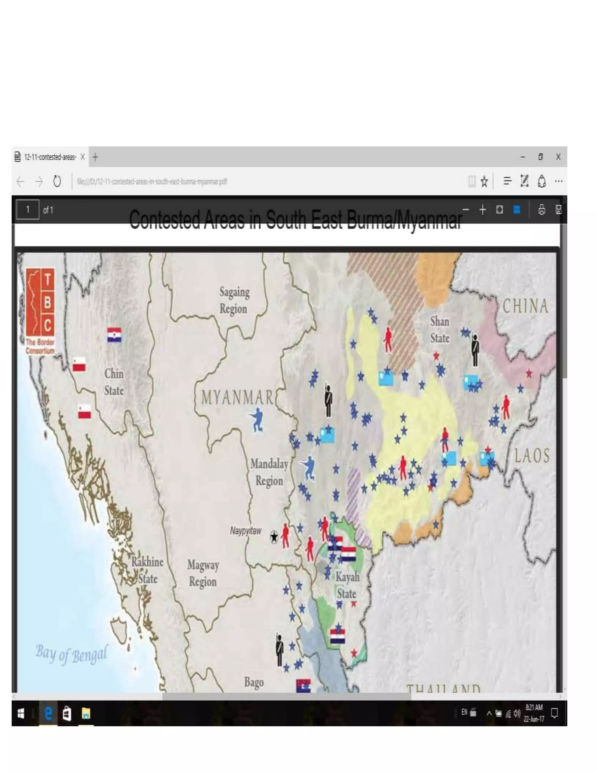Map Telling The Story of Karen State Collection by Myo Aung Geologist | PDF