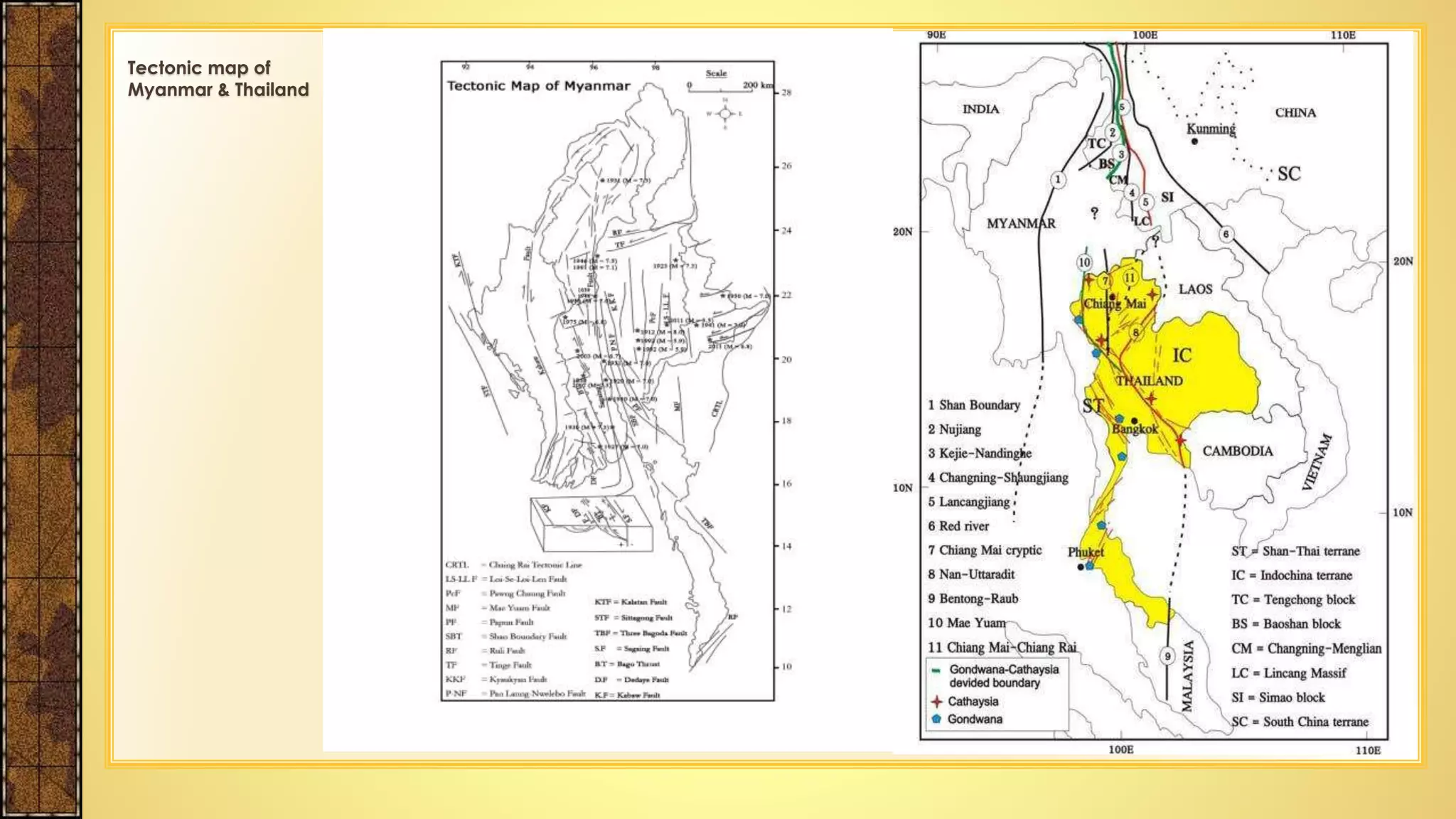 Map telling the story of Mineral Resources in Myanmar & Thailand | PPTX