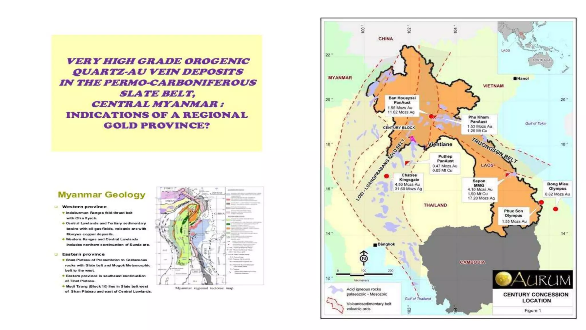 Map telling the story of Mineral Resources in Myanmar & Thailand | PPTX