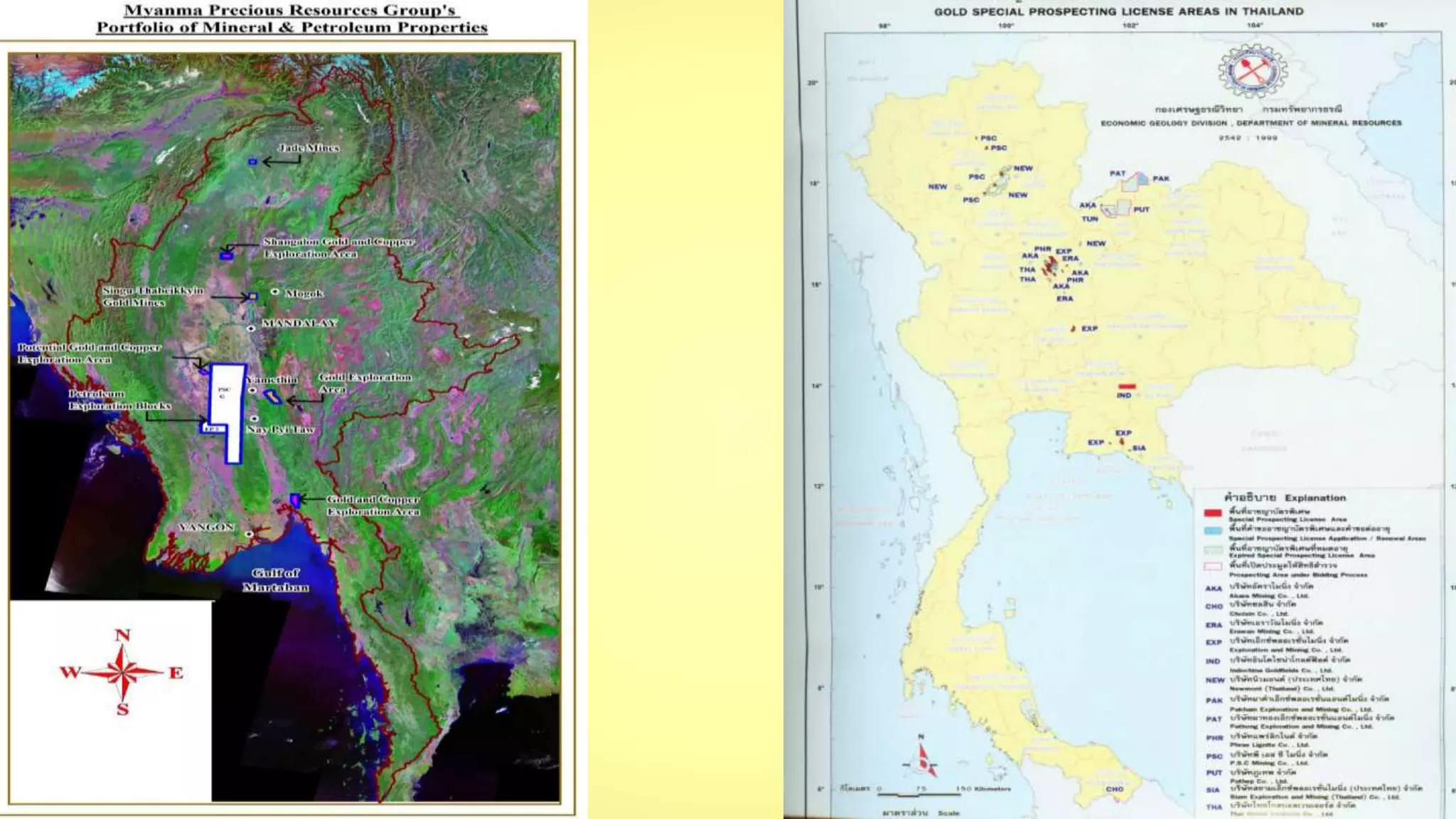 Map telling the story of Mineral Resources in Myanmar & Thailand | PPTX