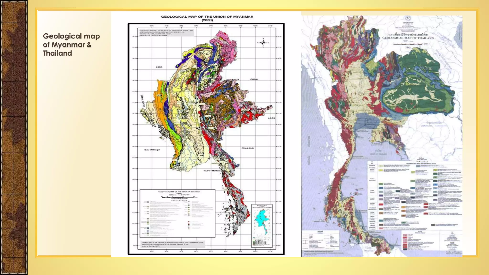 Map telling the story of Mineral Resources in Myanmar & Thailand | PPTX