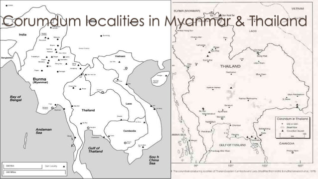 Map telling the story of Mineral Resources in Myanmar & Thailand | PPTX