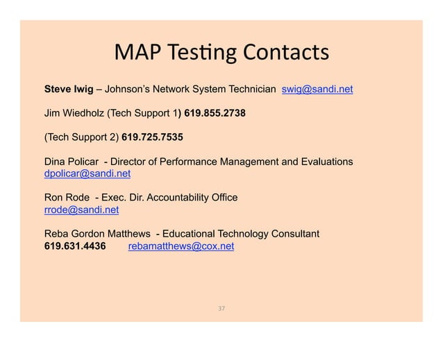 MAP Testing Instructions - CART ONLY | PPT