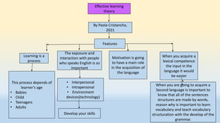 Theories of Second Language Acquisition. | PPTX