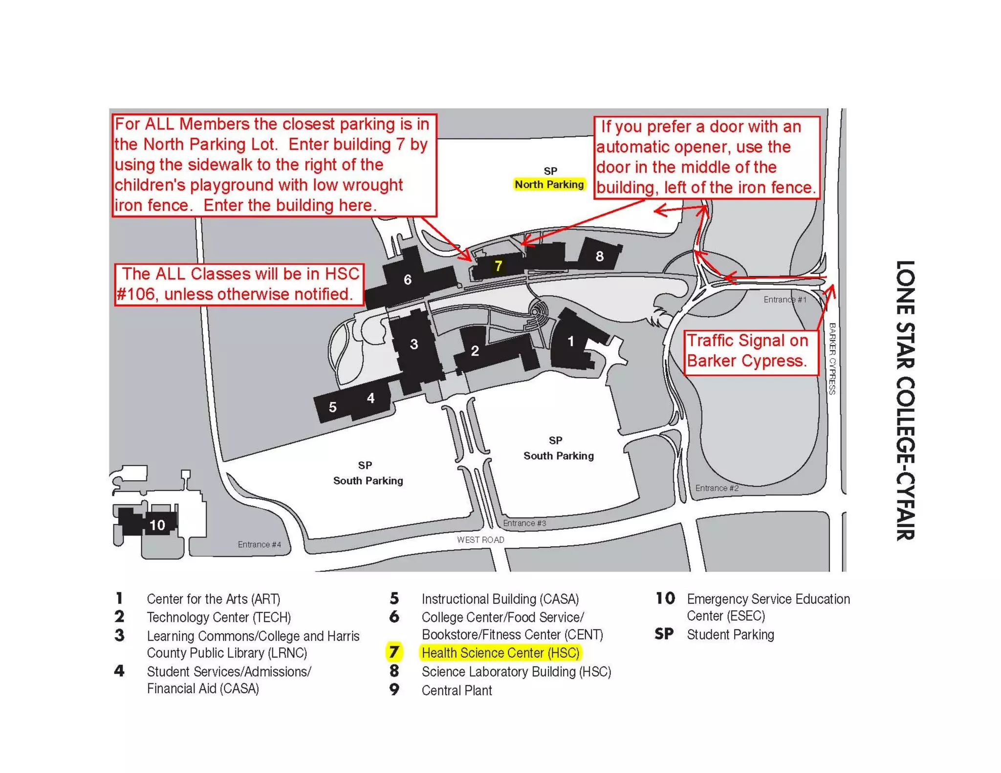 Map to HSC Building Room 106 | DOC