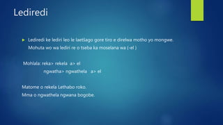 meselana ya madiri | PPTX