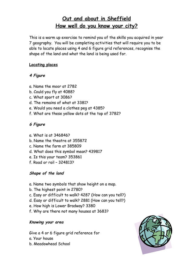 Mapwork | DOC | Geography | Science