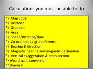 Mapwork calculations | PPT