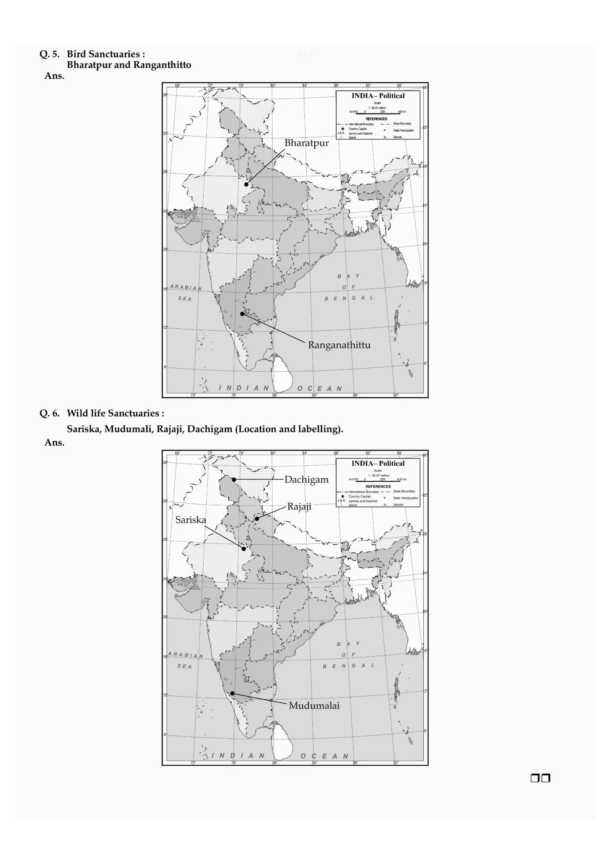 Map Work Class IX- CBSE | PDF