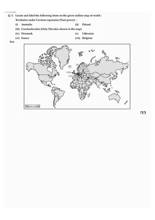 Map Work Class IX- CBSE | PDF