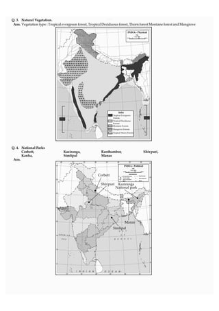 Map Work Class IX- CBSE | PDF