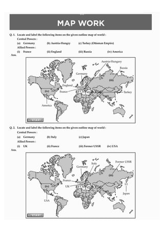 Map Work Class IX- CBSE | PDF