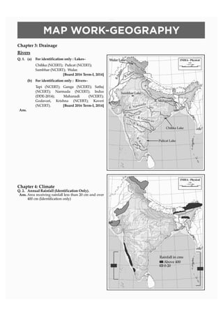 Map Work Class IX- CBSE | PDF