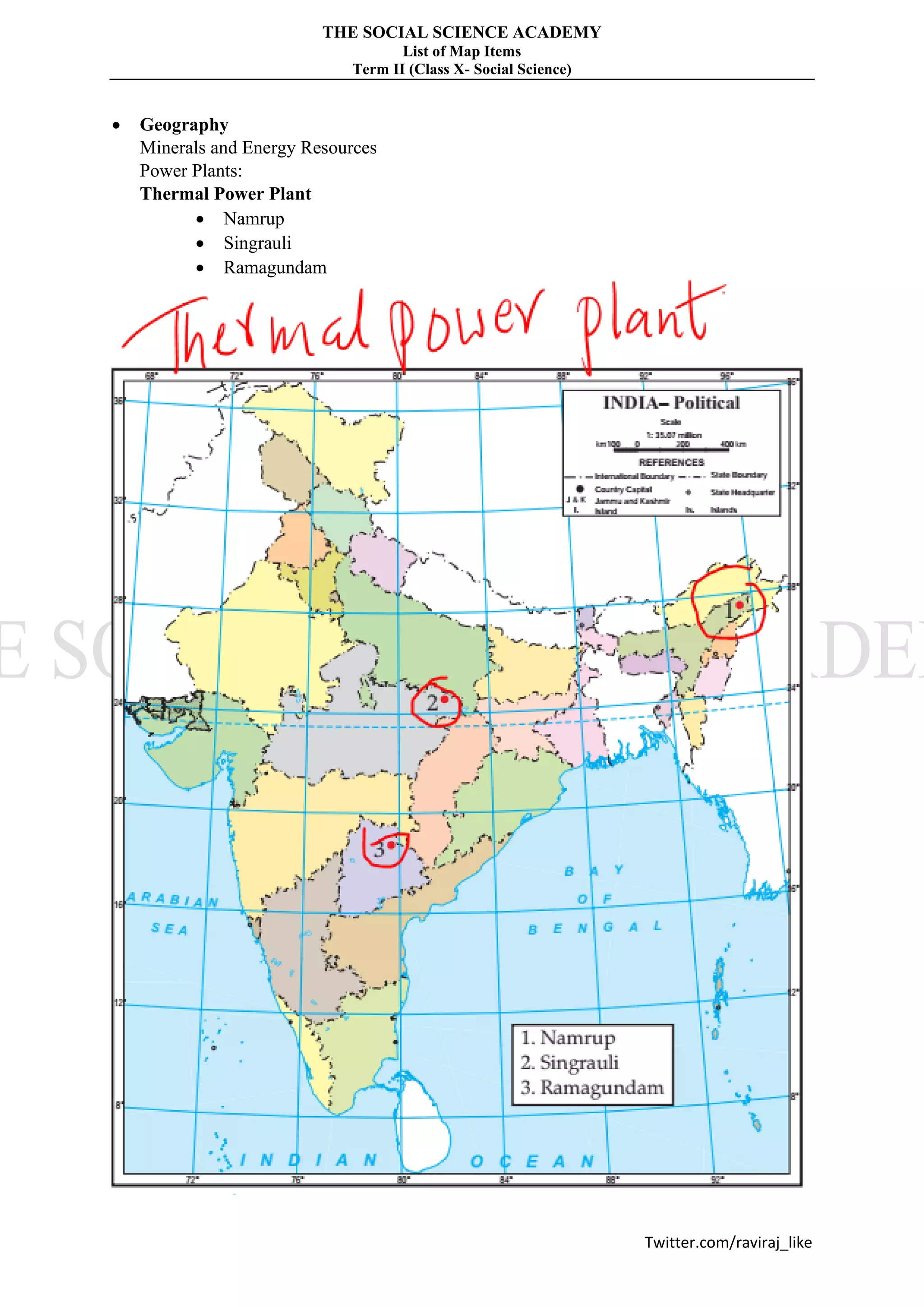 Map Works Class X- Social Science | PDF