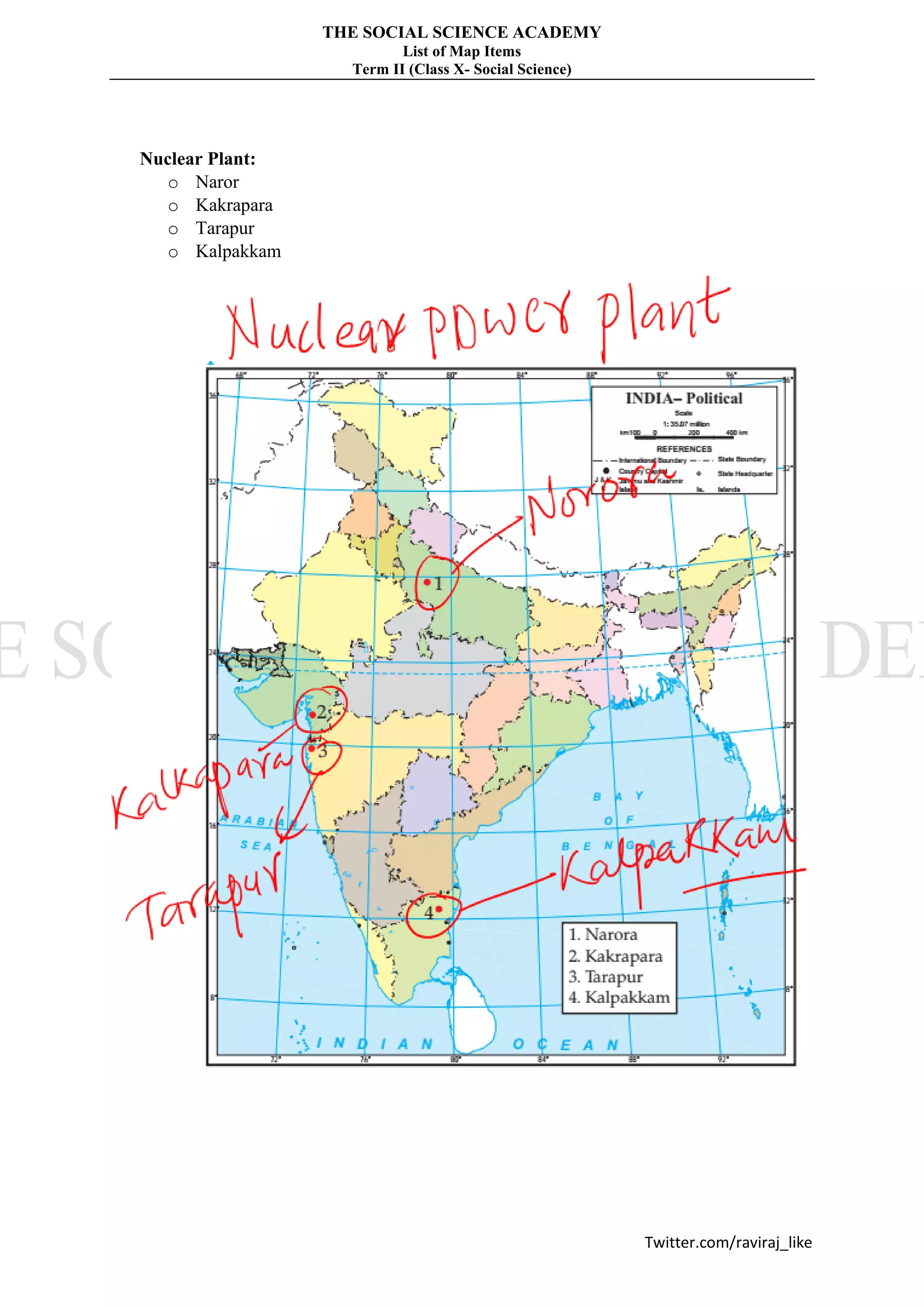 Map Works Class X- Social Science | PDF