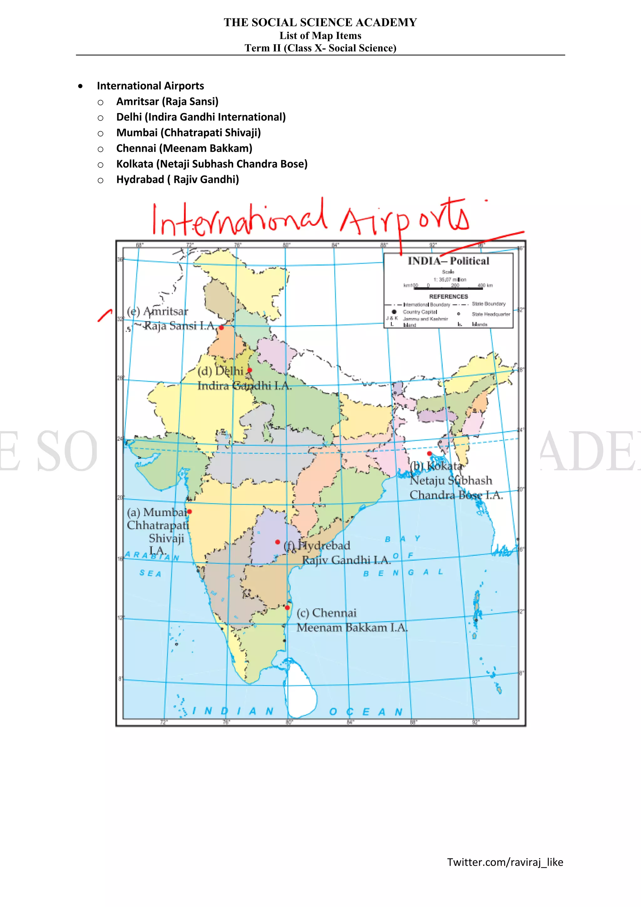 Map Works Class X- Social Science | PDF