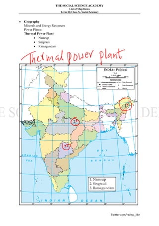 Map Works Class X- Social Science | PDF