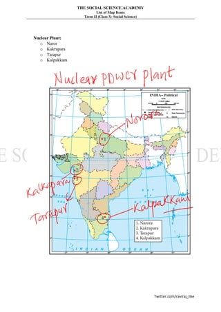 Map Works Class X- Social Science | PDF