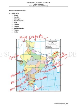 Map Works Class X- Social Science | PDF