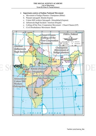 Non Cooperation Movement Map