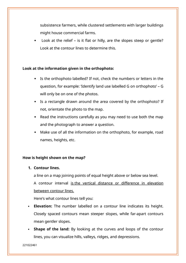 Maps-and-map-interpretation.MAPWORK_SKILLS_NOTES.docx | Agriculture ...