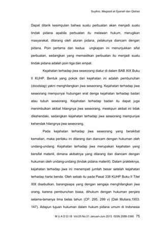 Maqhasid as syariah dan qishas pemikiran | PDF