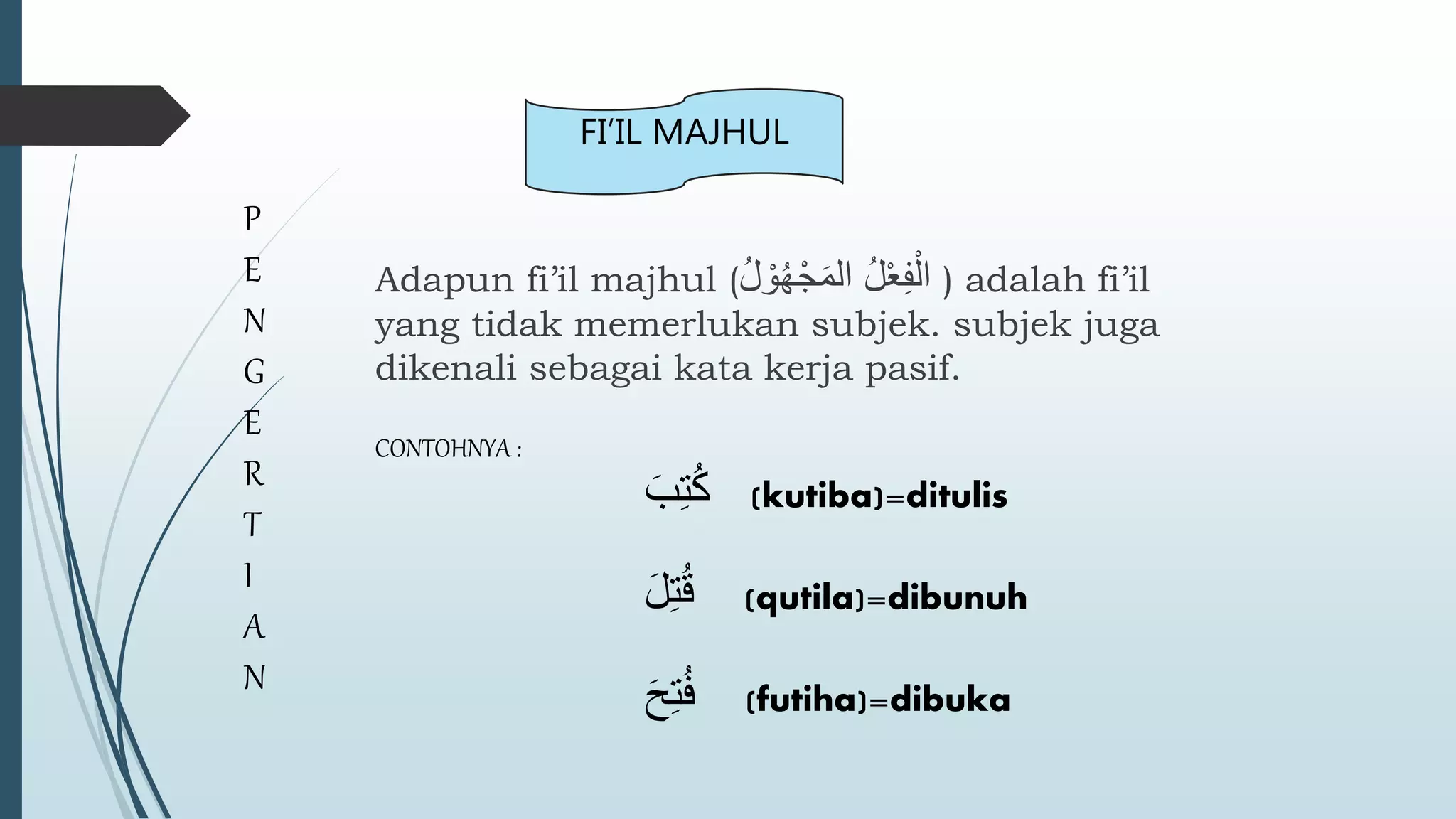 FI’IL MA’LUM DAN MAJHUL | PPTX