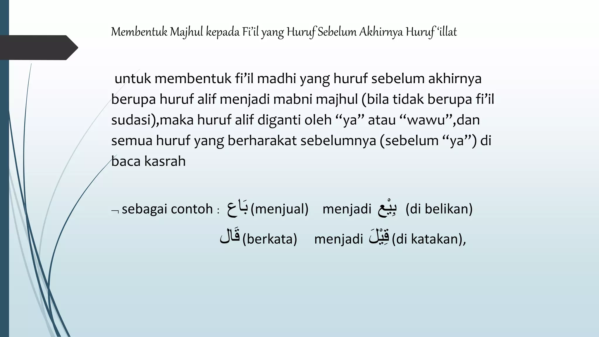 FI’IL MA’LUM DAN MAJHUL | PPTX