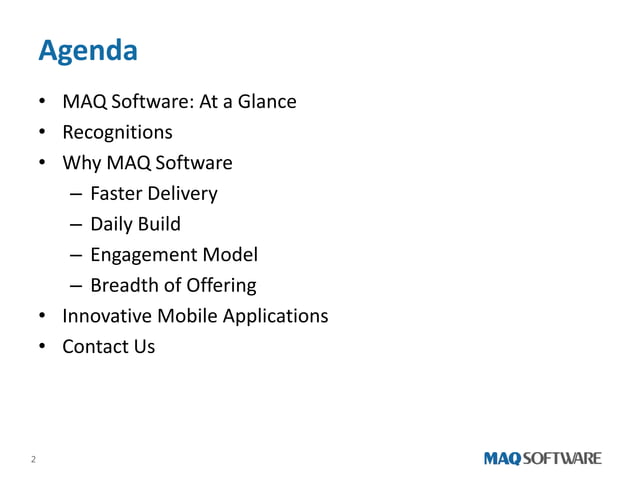 MAQ Software Overview | PPT