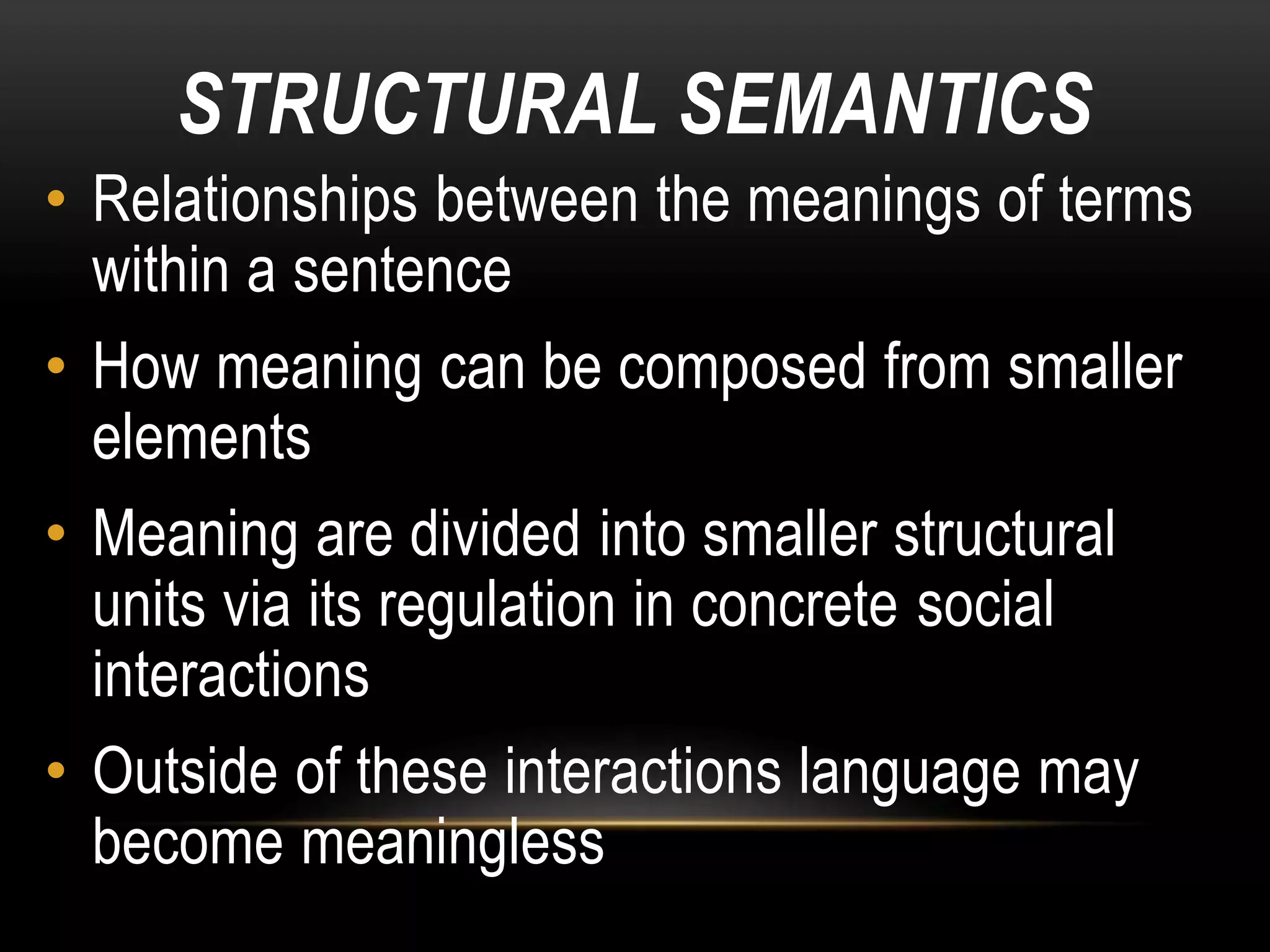 Structural Semantics | PPTX