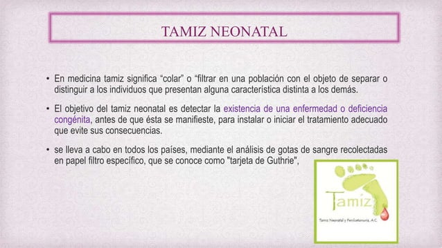 Tamiz neonatal | PPTX