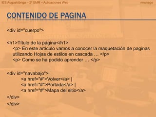 Maquetar pagina html con css | PPTX
