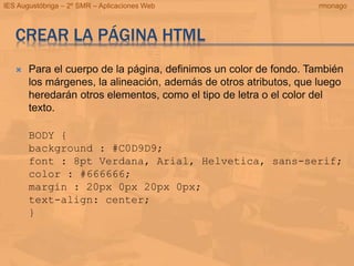 Maquetar pagina html con css | PPTX