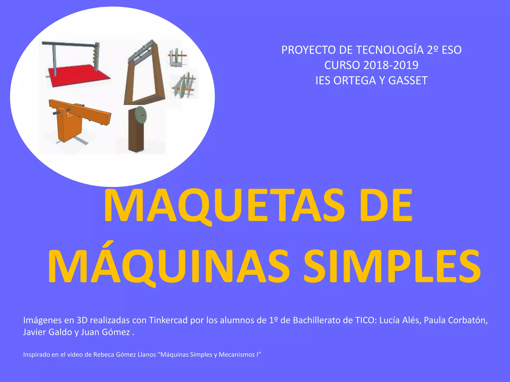 Maquetas maquinas simples | PPT