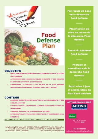 Formation Food defense | PDF