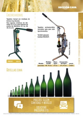 Maquinaria para elaboración de cava | PDF