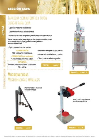 Maquinaria para elaboración de cava | PDF