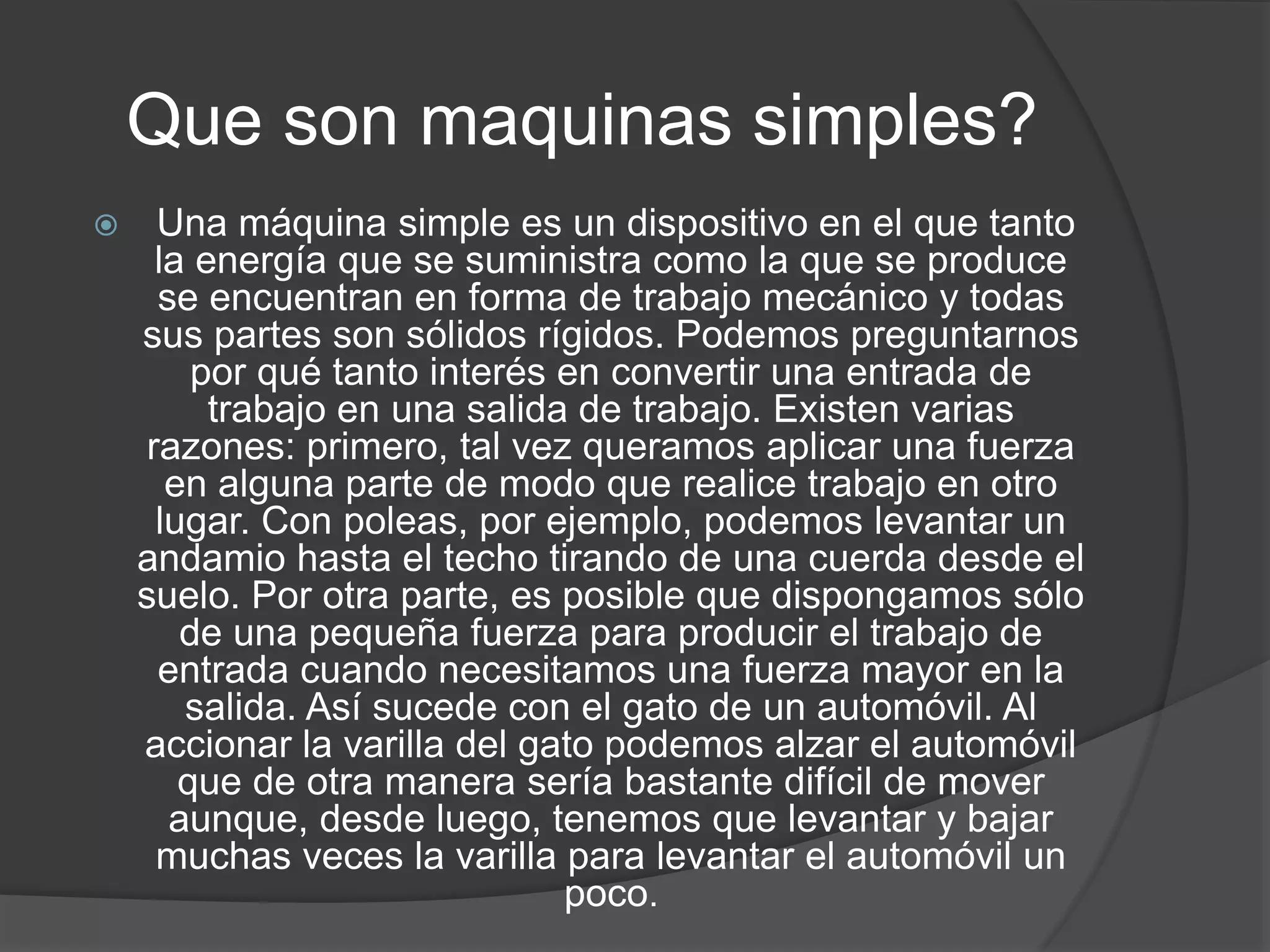 Maquinas Simples | PPTX
