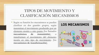 Maquinas y mecanismos de movimiento | PPTX