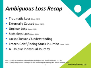 Mar. 16, 2016 Ambiguous Loss Lunch & Learn | PPT
