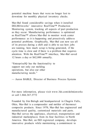 MAR-BAL INCORPORATEDQUARTER OF A MILLION DOLLARS IN SAVING | DOCX