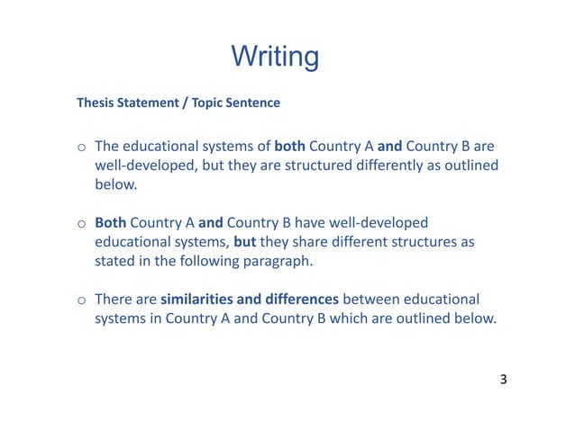 PARAGRAPH STRUCTURE: COMPARISON AND CONTRAST | PPTX | Secondary ...