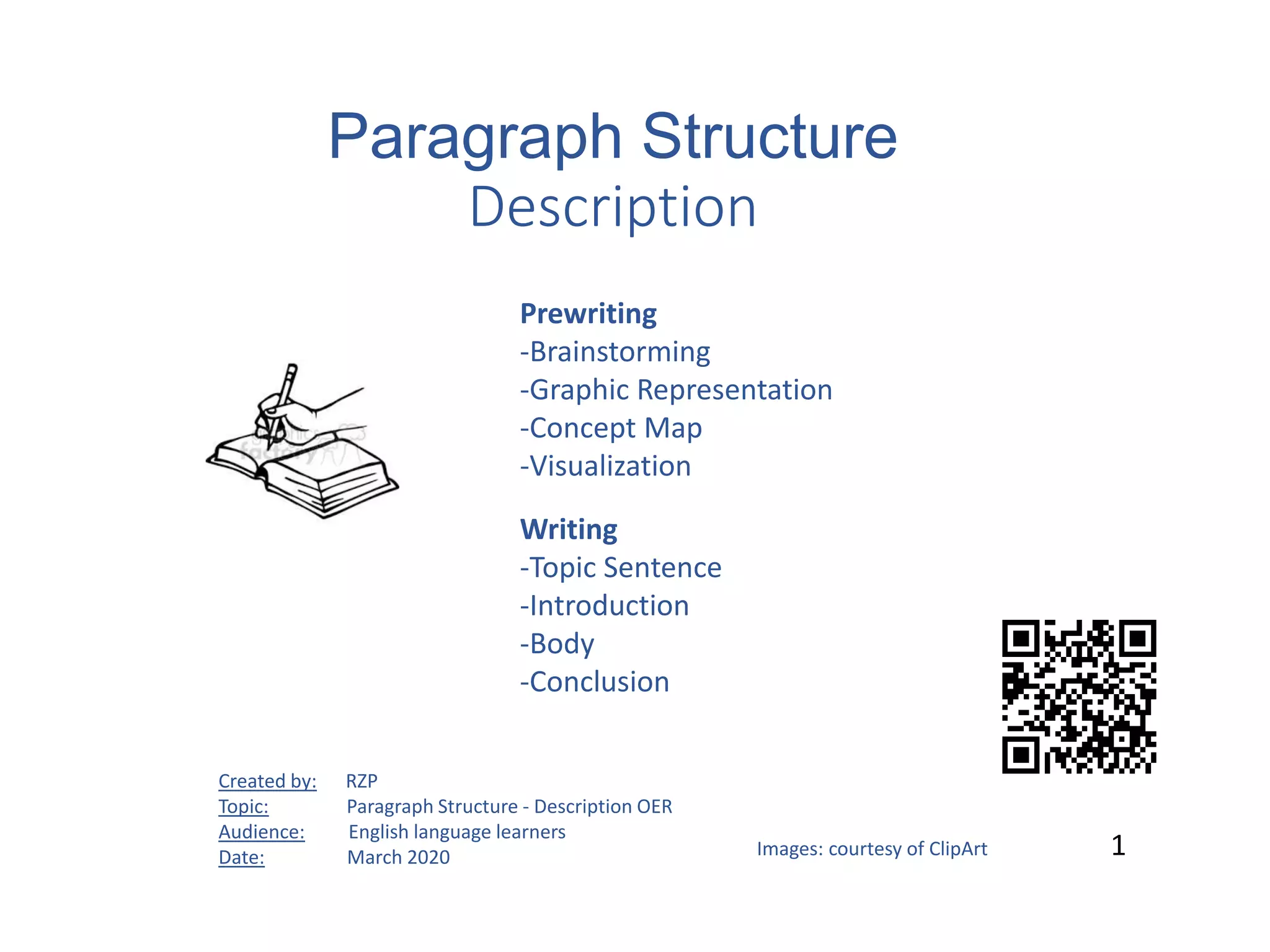 PARAGRAPH STRUCTURE: DESCRIPTION | PPTX